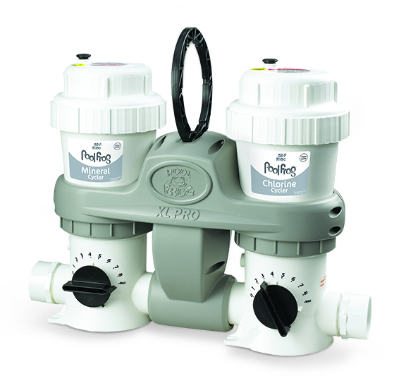 POOL FROG® XL PRO® Mineral Pool Cleaner uses 50% less chlorine