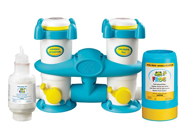 POOL FROG® Twin® Mineral Pool Cleaner uses 50% less chlorine